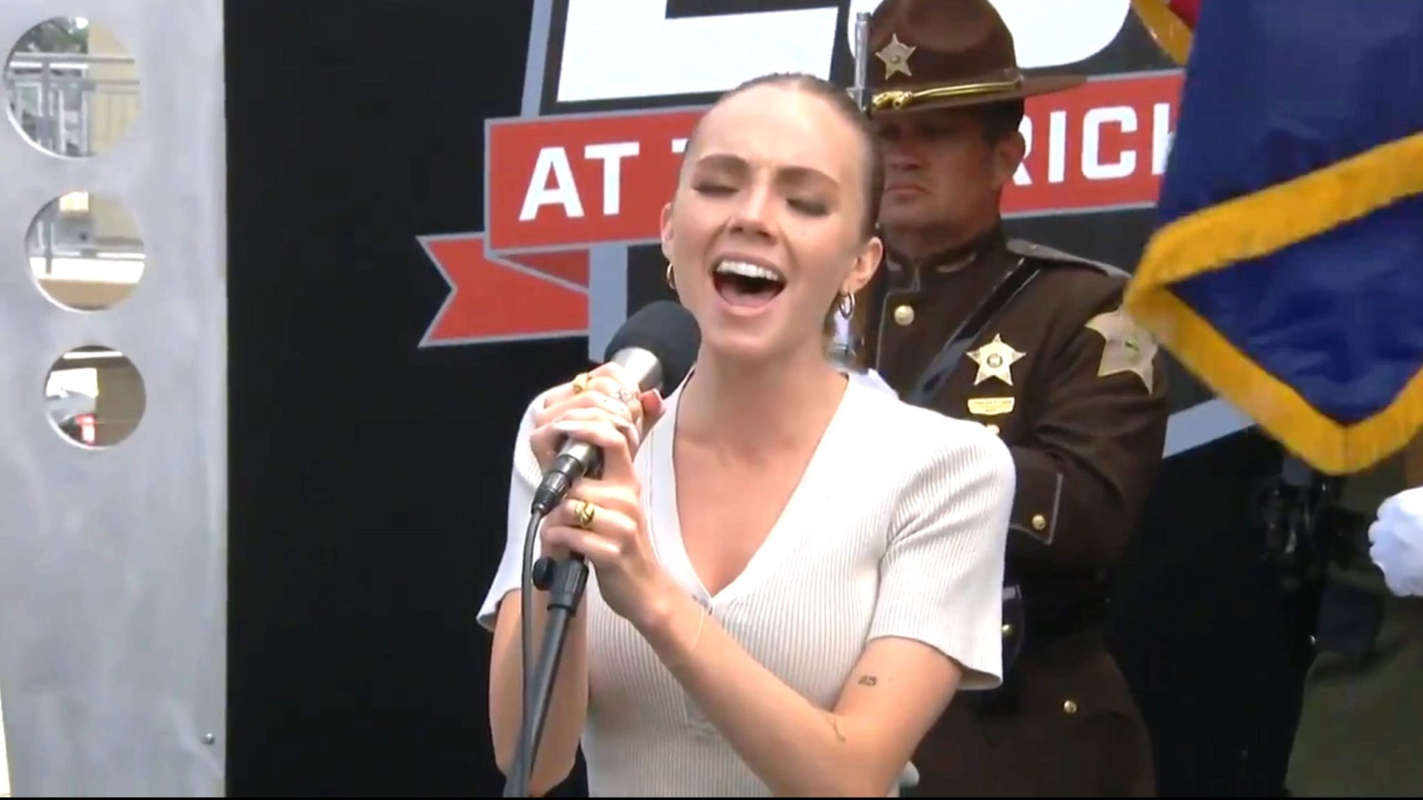 Danielle Bradbery Sings Anthem Ahead of NASCAR Race in Indy (Video)