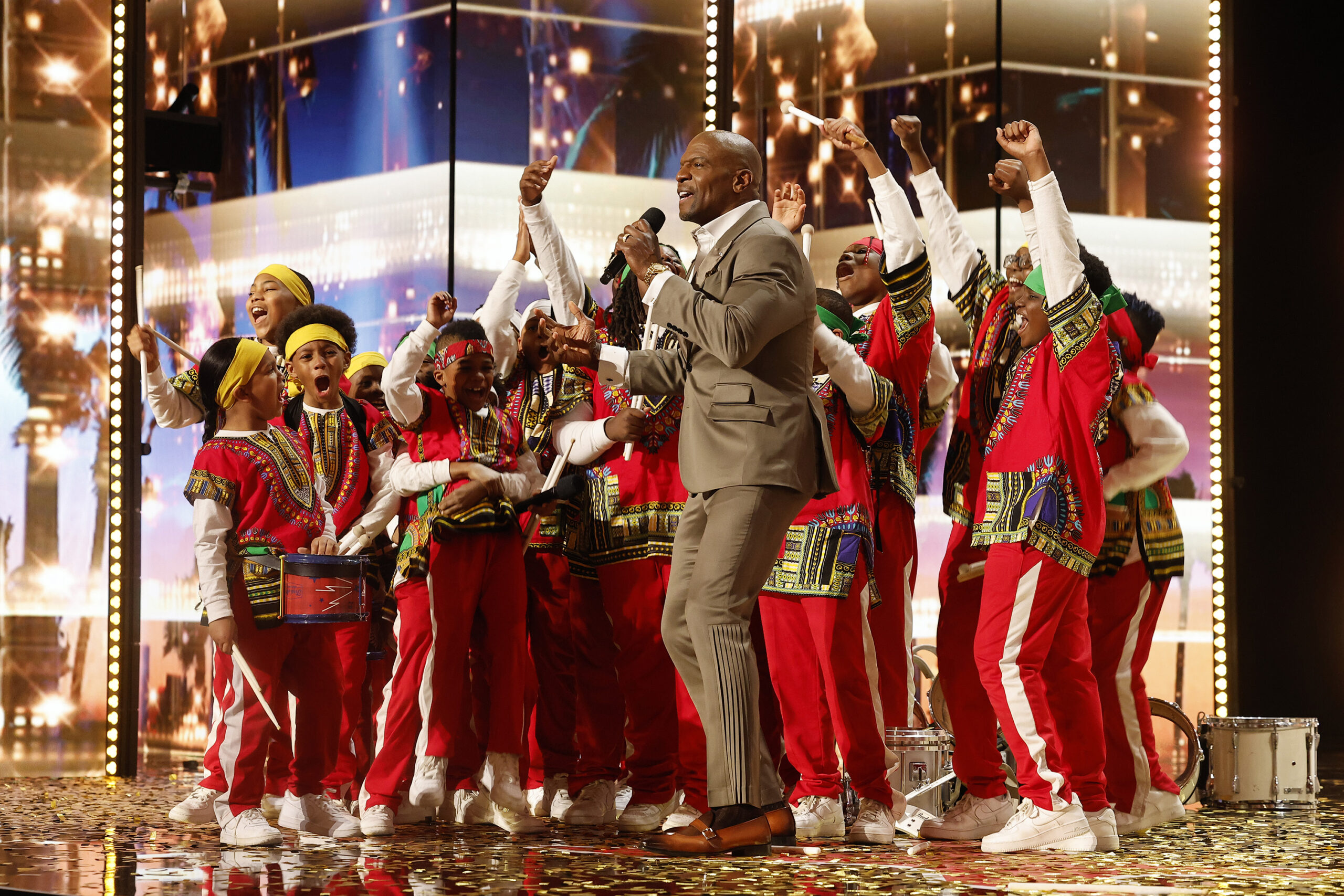 Terry Crews Smashes AGT Golden Buzzer for Youth Drumline